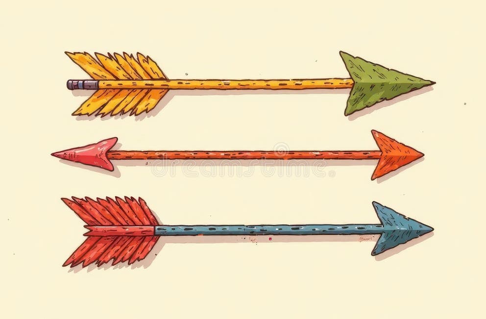 Different Types of Arrows Arranged in a Colorful and Artistic Manner ...