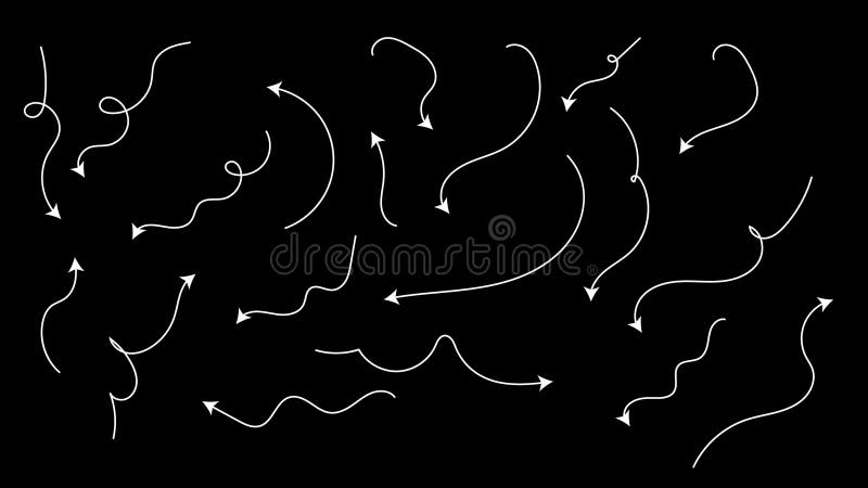 Different Types of Arrows. Arrows with Different Direction Stock ...