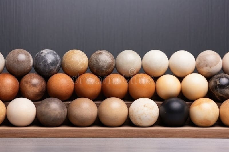 Different Types of Balls Organized in a Row Stock Illustration ...