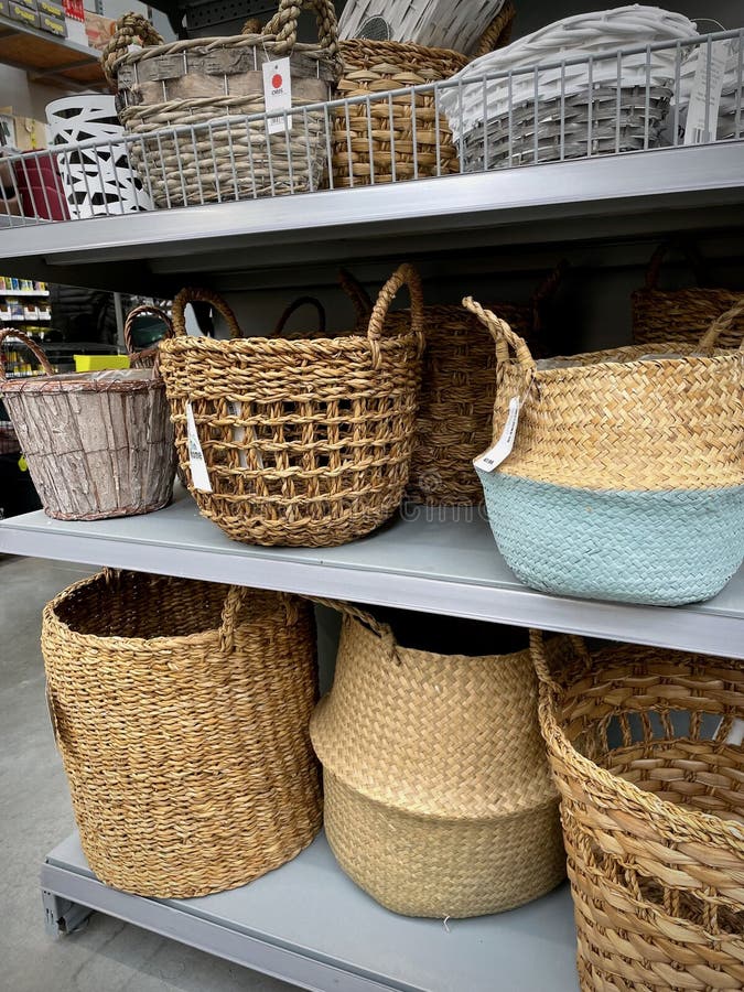 Different types of baskets stock photo. Image of rattan - 302263528