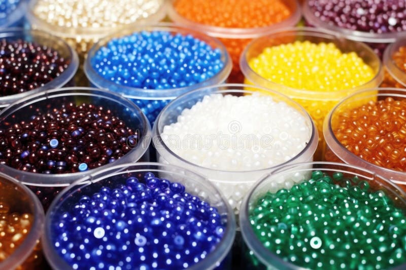 Different Types of Bead Stringing Materials Stock Photo - Image of ...