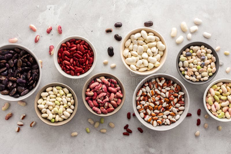 Different Types of Beans in Bowls Stock Photo - Image of bean ...