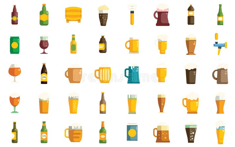 Different Types of Beer Glasses, Bottles and Cans for Drinking Alcohol ...