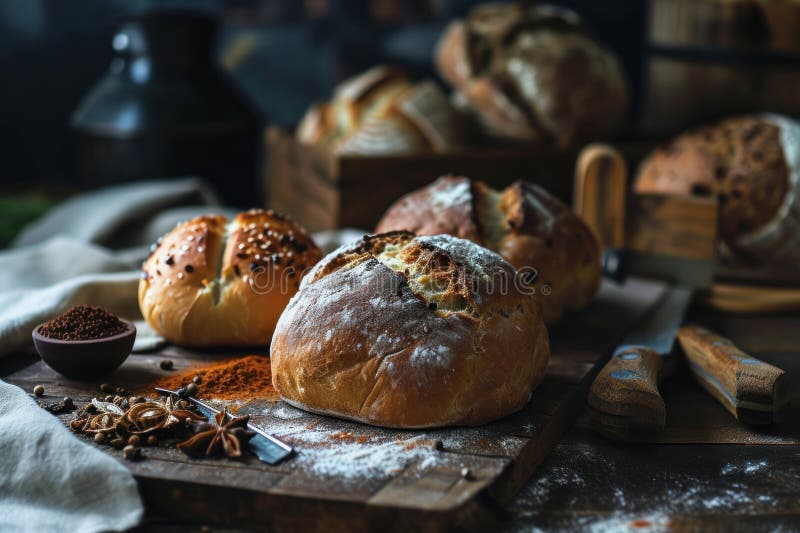 Different Types of Bread and Buns Stock Photo - Image of food, crust ...