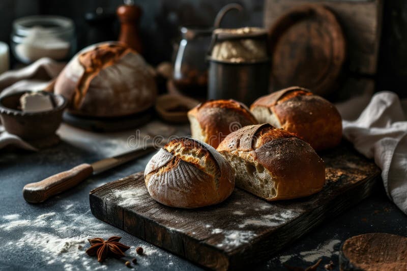 Different Types of Bread and Buns Stock Photo - Image of tasty ...