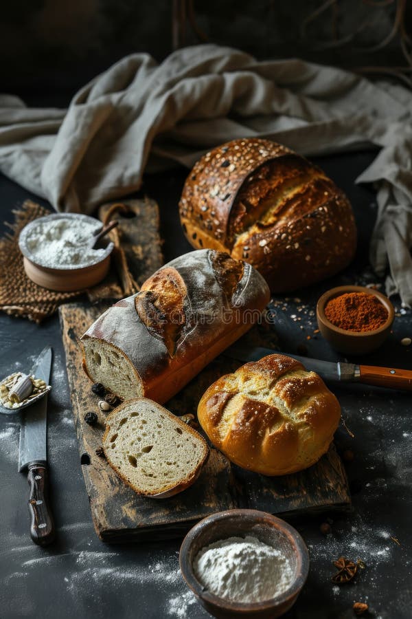 Different Types of Bread and Buns Stock Image - Image of food, healthy ...