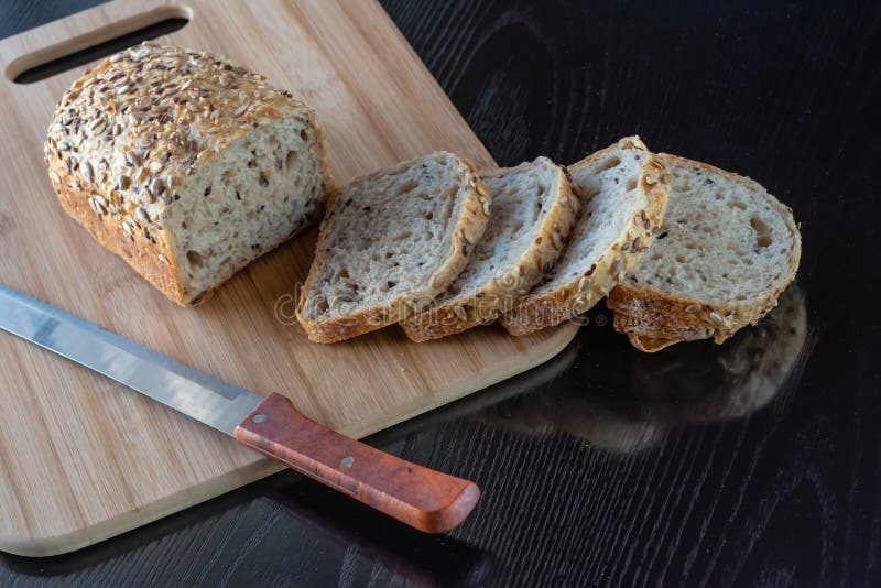 Different Types of Bread Cut into Slices and Whole Stock Image - Image ...