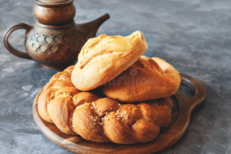 Different Types of Bread - Kalacha, Hala - Braided Loaf with Coarse ...
