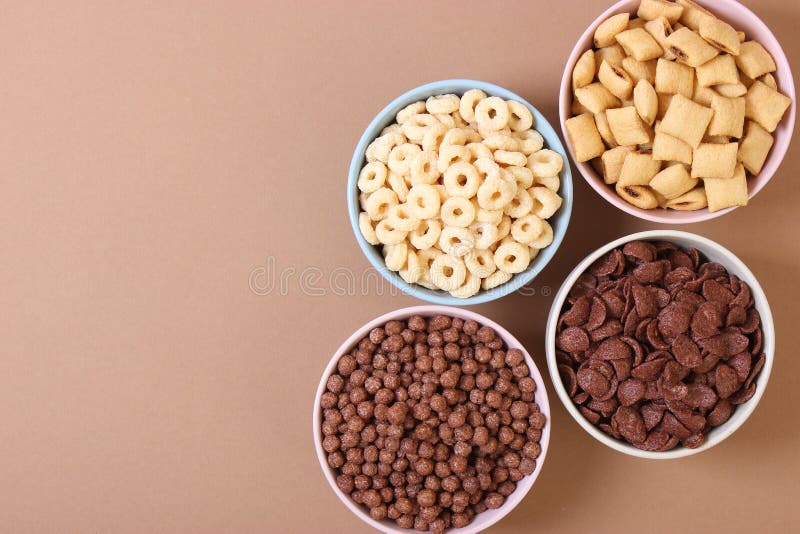 Different Types of Breakfast Cereals. Stock Image - Image of chocolate ...