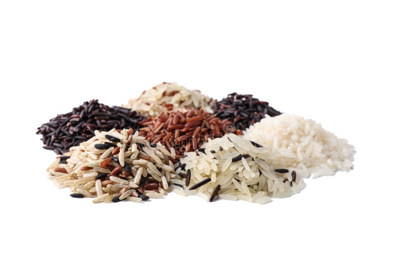 Different Types of Brown and Polished Rice Stock Photo - Image of ...