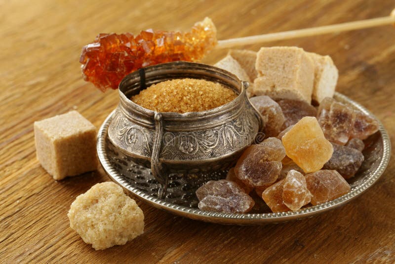 Different Types of Brown Sugar Stock Image - Image of sugary, wood ...
