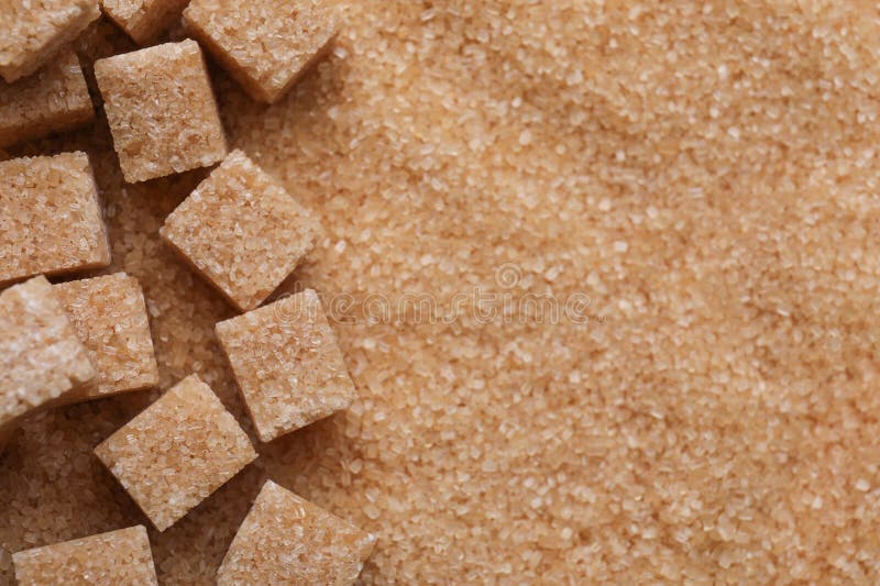 Different Types of Brown Sugar As Background, Top View Stock Image ...