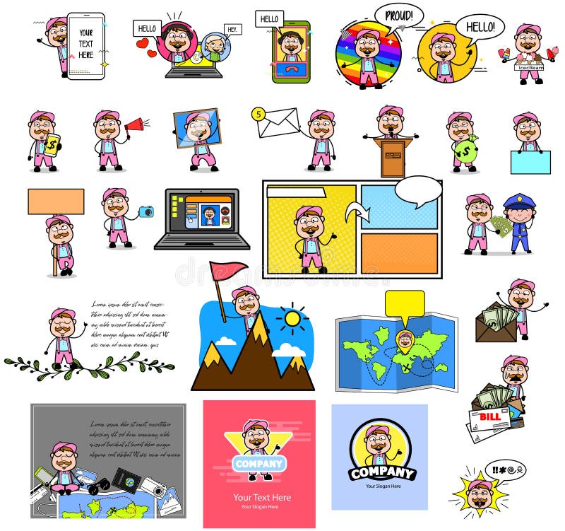 Different Types of Cartoon Chef - Set of Concepts Vector Illustrations ...