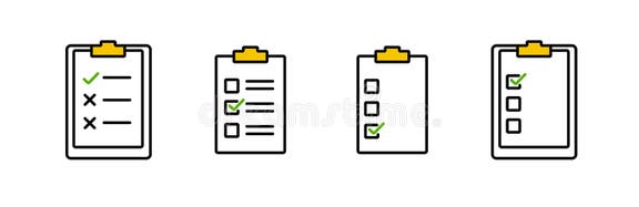 Different Types of Checklist Icons Symbolizing Tasks and Organization ...