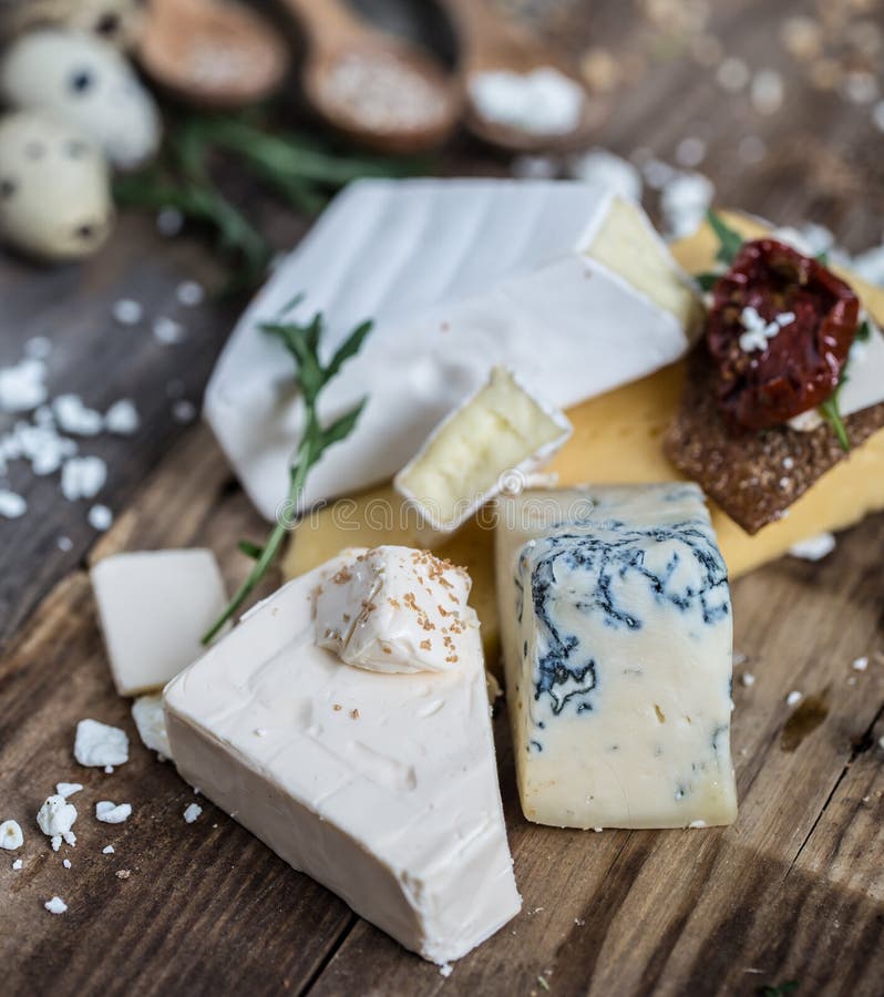 Different Types of Cheese Composition Stock Image - Image of blue ...