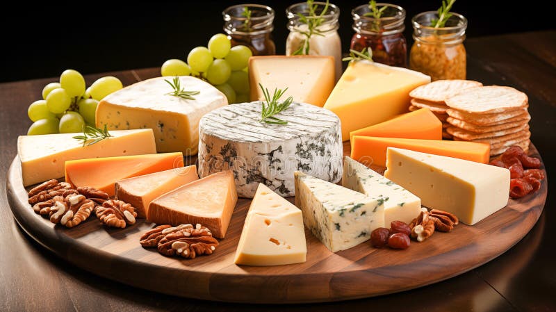 Different Types of the Cheeses Stock Illustration - Illustration of ...