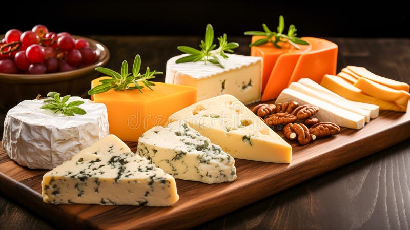 Different Types of the Cheeses Stock Illustration - Illustration of ...