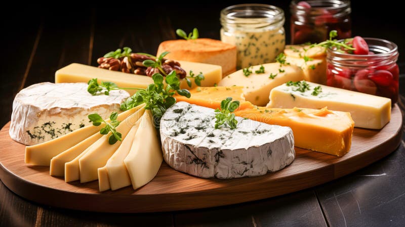 Different Types of the Cheeses Stock Illustration - Illustration of ...