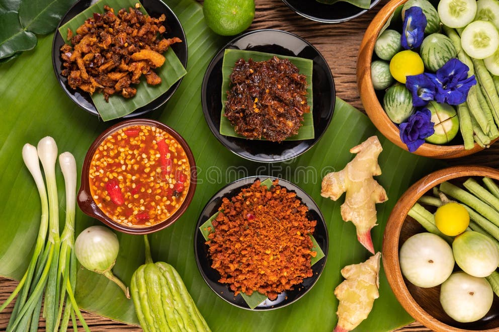 Different Types of Chili Sauce in a Cup with Ingredients To Make Stock ...