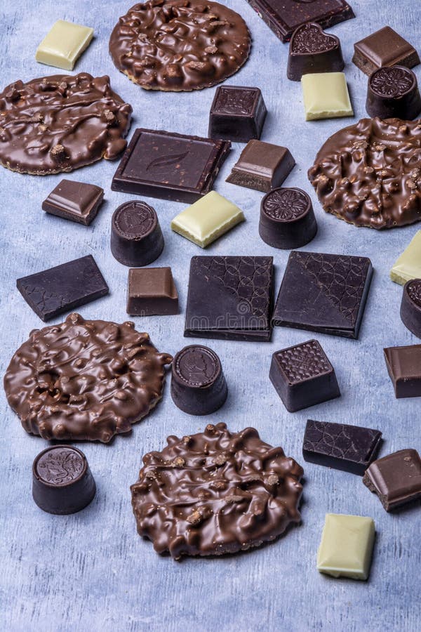 Different Types of Chocolate Spread on the Table Stock Photo - Image of ...