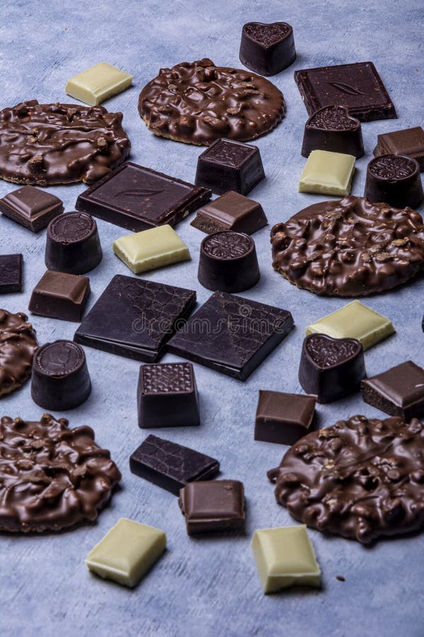 Different Types of Chocolate Spread on the Table Stock Photo - Image of ...
