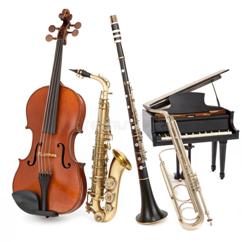Different Types of Classical Music Instruments Stock Illustration ...