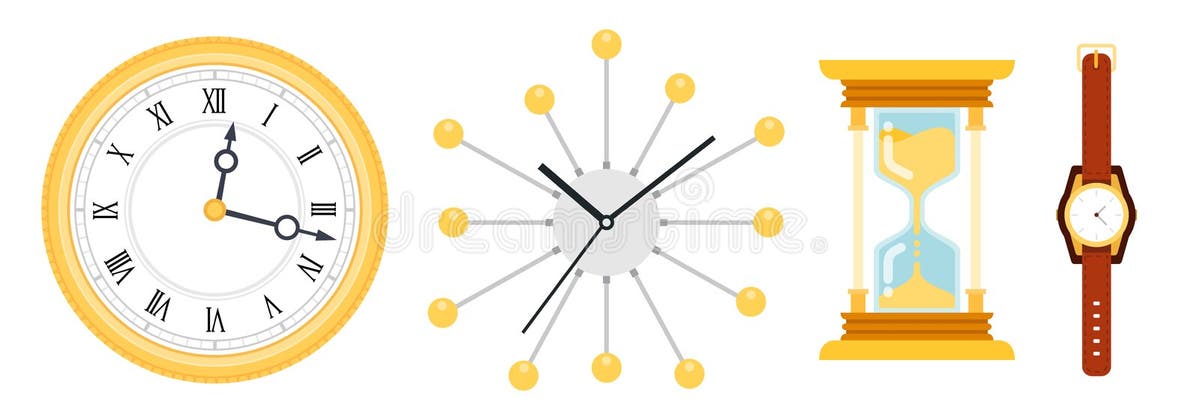 Different Types Clocks Stock Illustrations – 73 Different Types Clocks ...