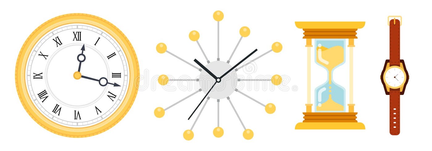 Different Types Clocks Stock Illustrations – 73 Different Types Clocks ...