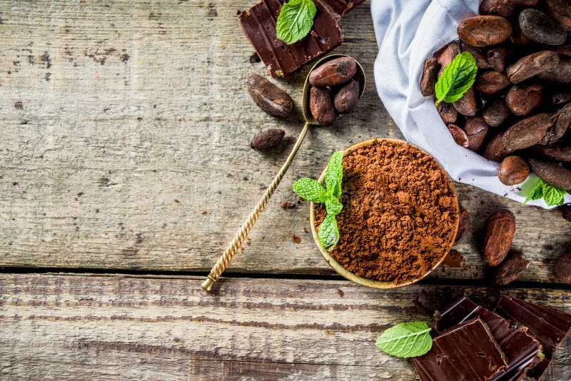 Different types of cocoa stock photo. Image of ground - 167797776