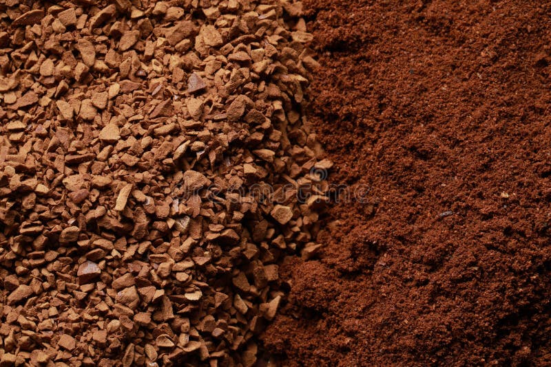 Different Types of Coffee As Background, Top View Stock Image - Image ...