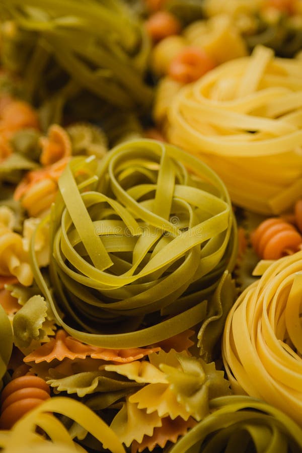Different Types of Colored Pasta Stock Photo - Image of colored, pepper ...