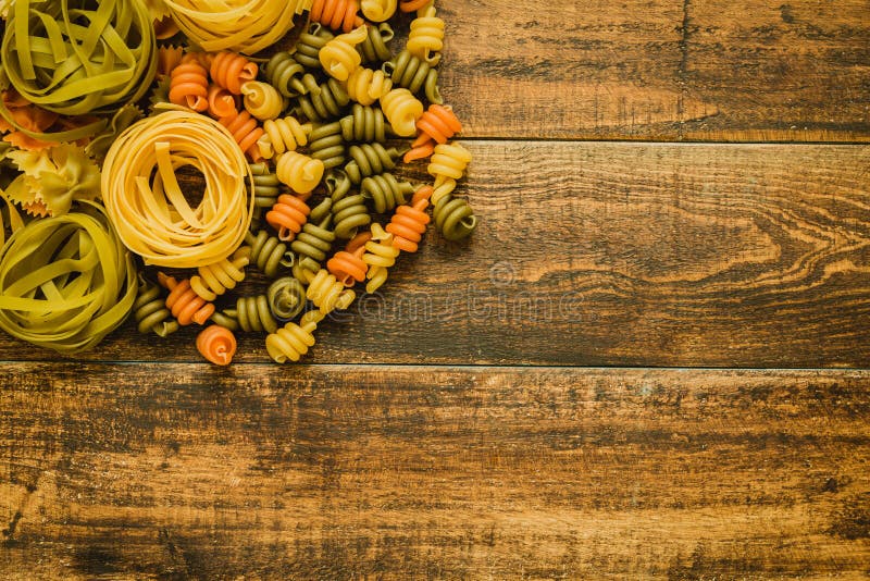 Different Types of Colored Pasta Stock Photo - Image of pepper ...