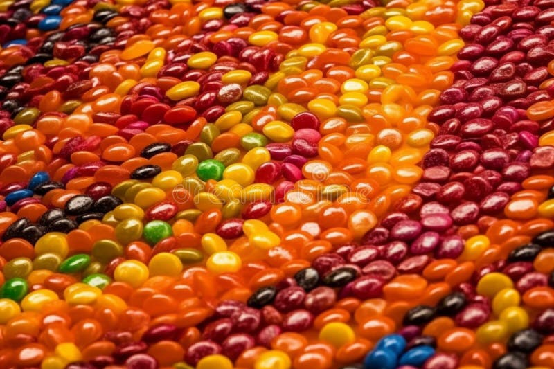 Different Types of Colorful Candy Sweets. Conceptual Illustration ...