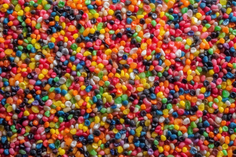 Different Types of Colorful Candy Sweets. Conceptual Illustration ...