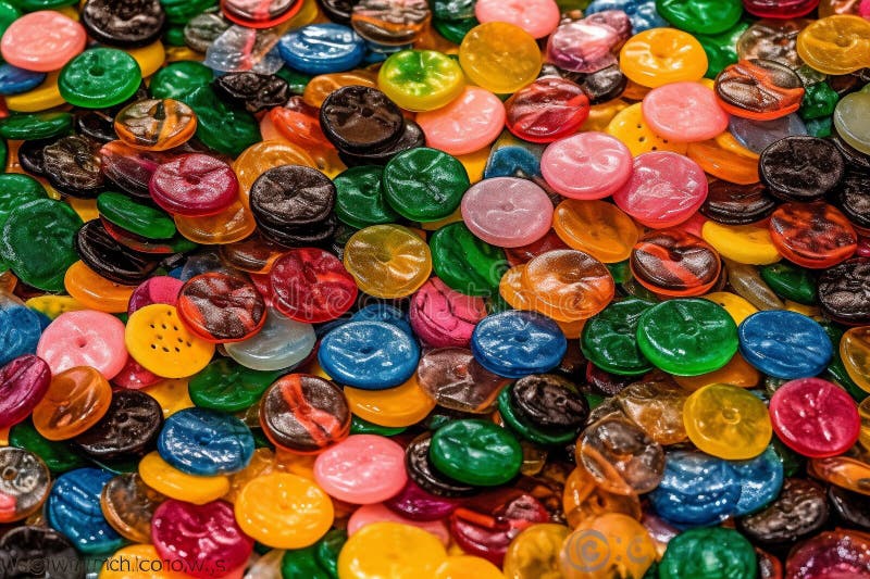Different Types of Colorful Candy Sweets. Conceptual Illustration ...