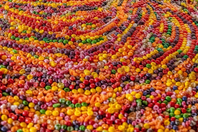 Different Types of Colorful Candy Sweets. Conceptual Illustration ...