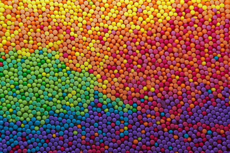 Different Types of Colorful Candy Sweets. Conceptual Illustration ...