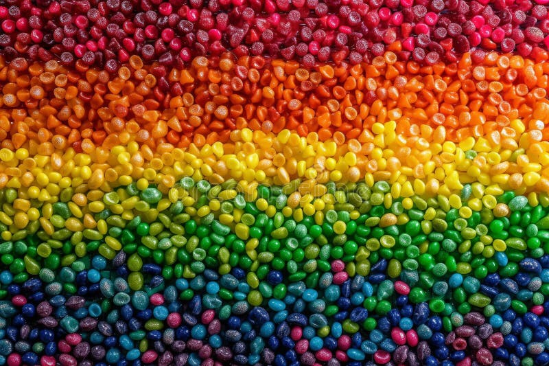 Different Types of Colorful Candy Sweets. Conceptual Illustration ...