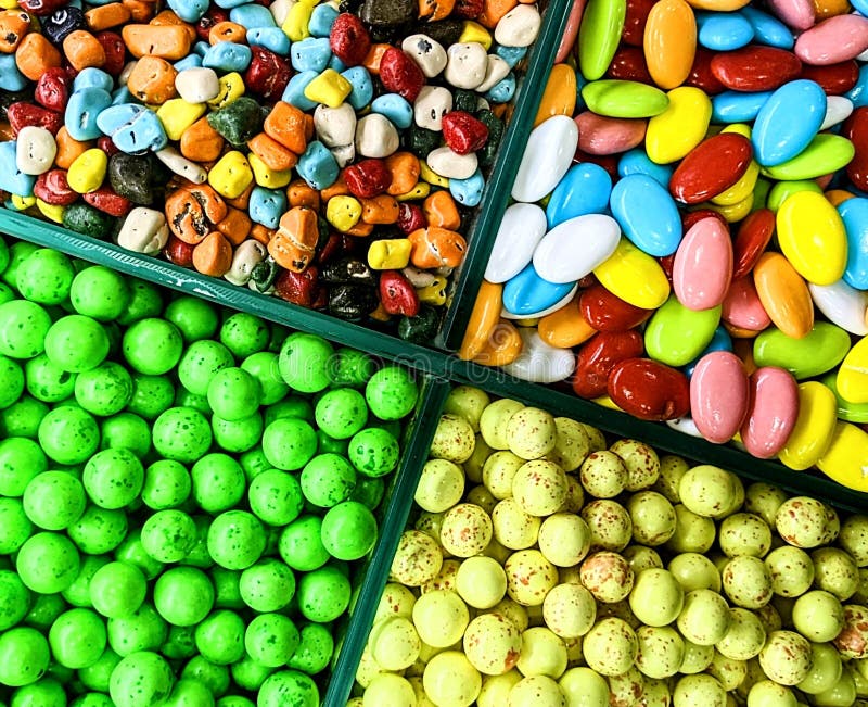 4 Different Types of Colorful Chocolates Stock Image - Image of meal ...
