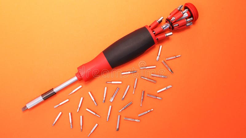 Different Types of Construction Gloves on a Bright Orange Background ...