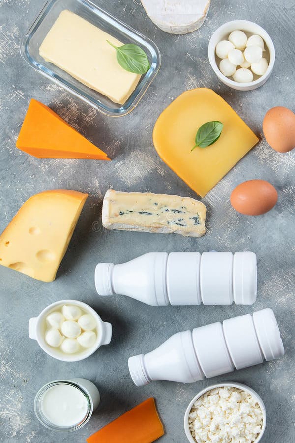 Different Types of Dairy Products Stock Photo - Image of product ...
