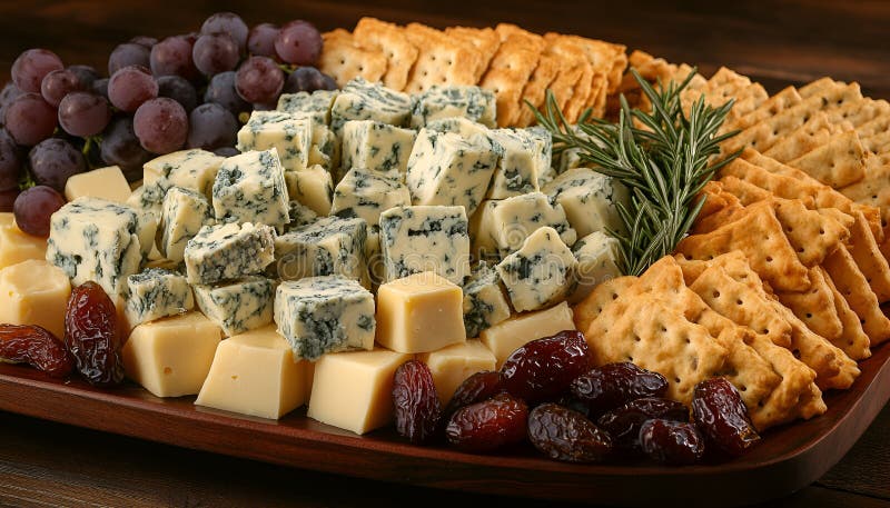 Different Types of Delicious Cheese and Other Snacks As Background ...