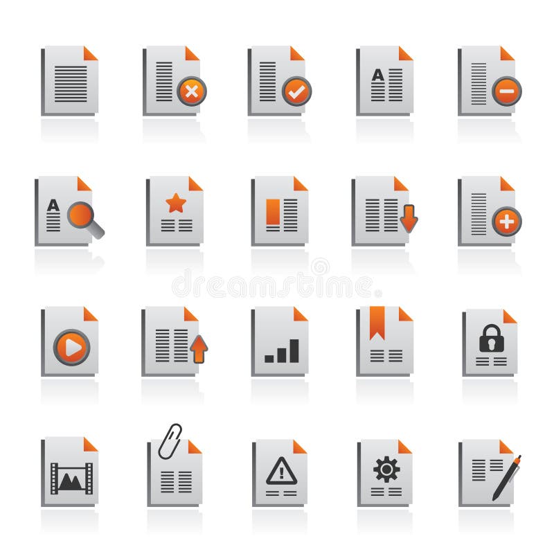 Document Types Icons Stock Illustrations – 915 Document Types Icons ...