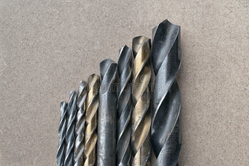 Different Types of Drill Bits. Old and Worn-out Drill Bits in Various ...