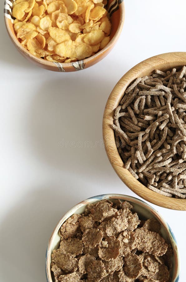 Different Types of Dry Breakfast Cereals. Stock Photo - Image of snack ...