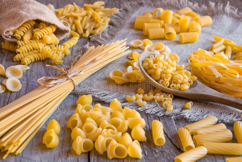 Different Types Of Dry Pasta . Stock Photo - Image of kitchen ...