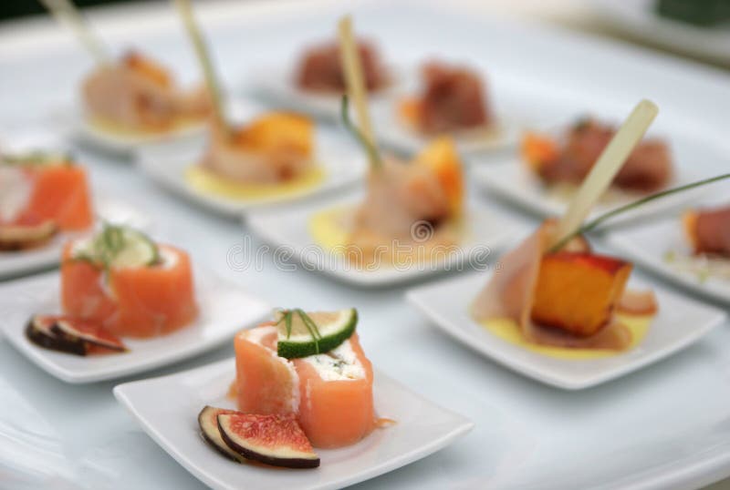 Different Types of Finger Food for Appetizer Stock Photo - Image of ...