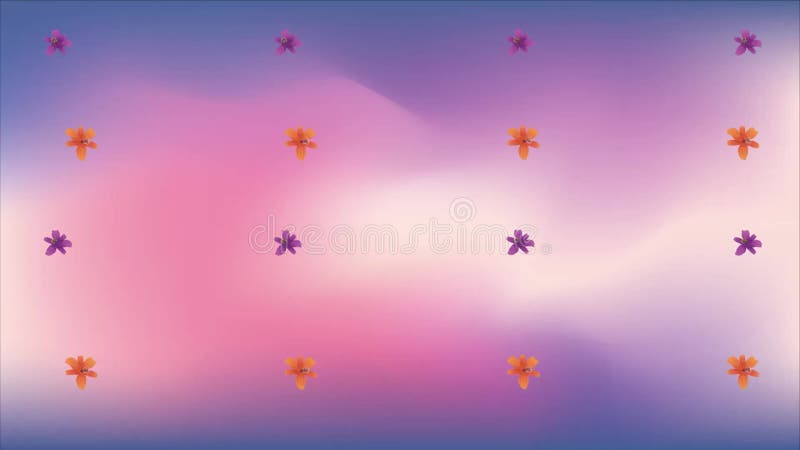 Different Types of Flowers on Abstract Dark Background Stock Video ...
