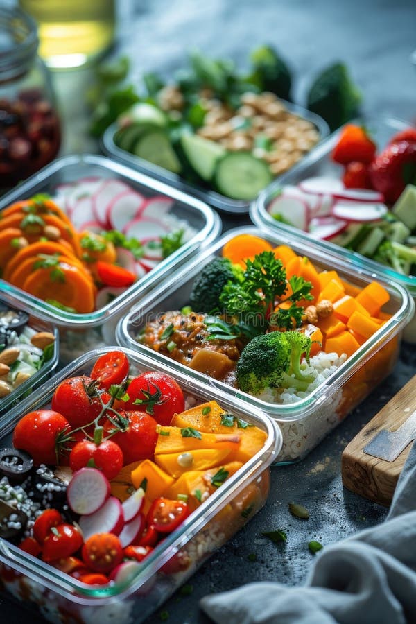 Different Types of Food Stored in Containers, Suitable for Food ...