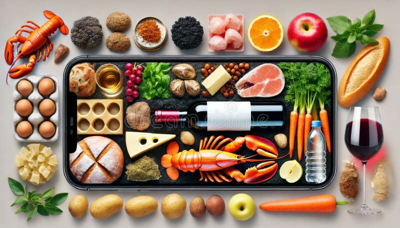 Different Types of Food on the Table Represent Various Cuisines and ...